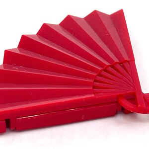 Avon Oriental Fan Solid Perfume 1982 Full Red Plastic Case Signed ...