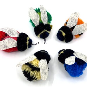 Steiff Woolen Red Bumblebee 1970s Bee ID Tag 6 Cm 2.25 Inches Wool Pom ...