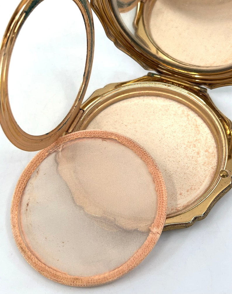 Stratton Powder Compact 1960s Enamel Persian Floral Convertible Sifter ...