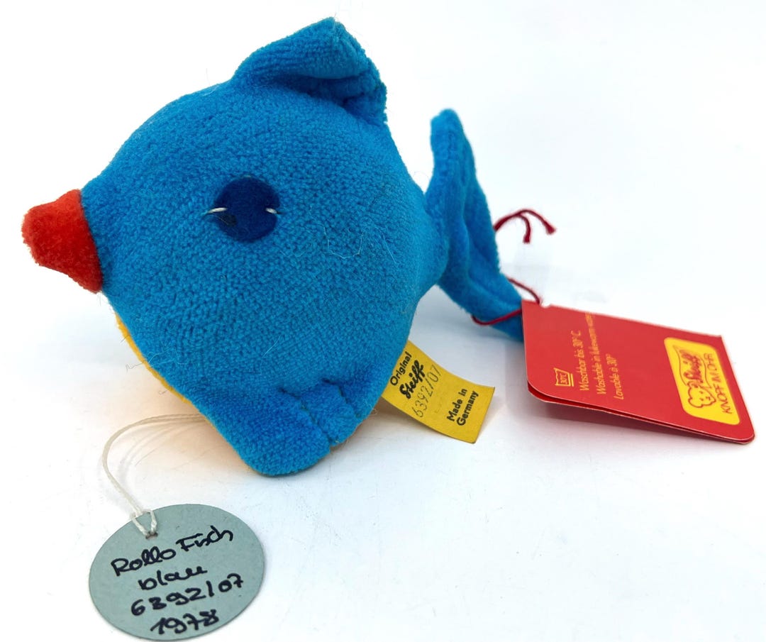 Steiff Rollo Fish Baby Rattle Bells Official Archive Sample 1978 ID ...