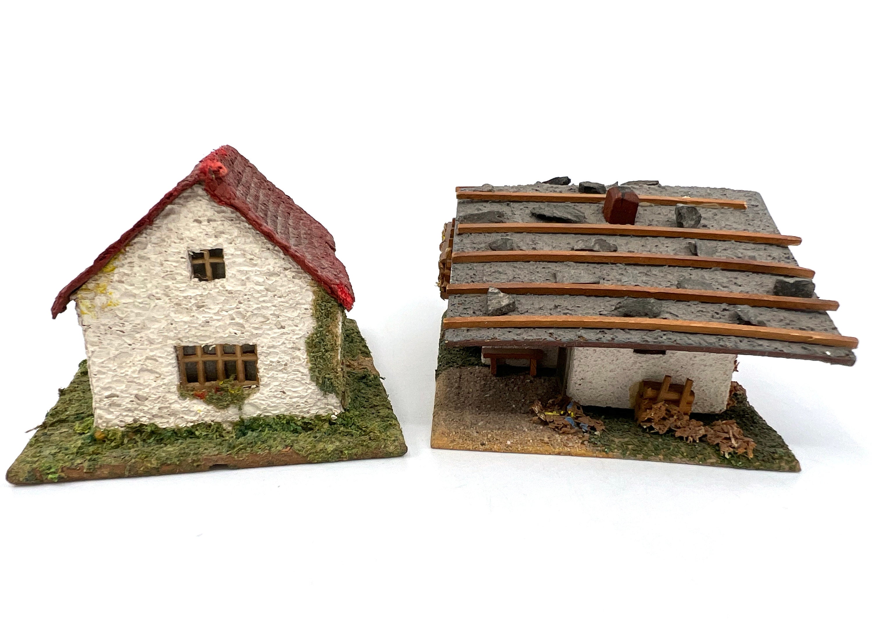Scheffler Modell HO Railway House Pair 1950s DDR East Germany Wood and ...