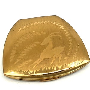 Elgin American Antelope Powder Compact 1950 Engraved Grad Message ...