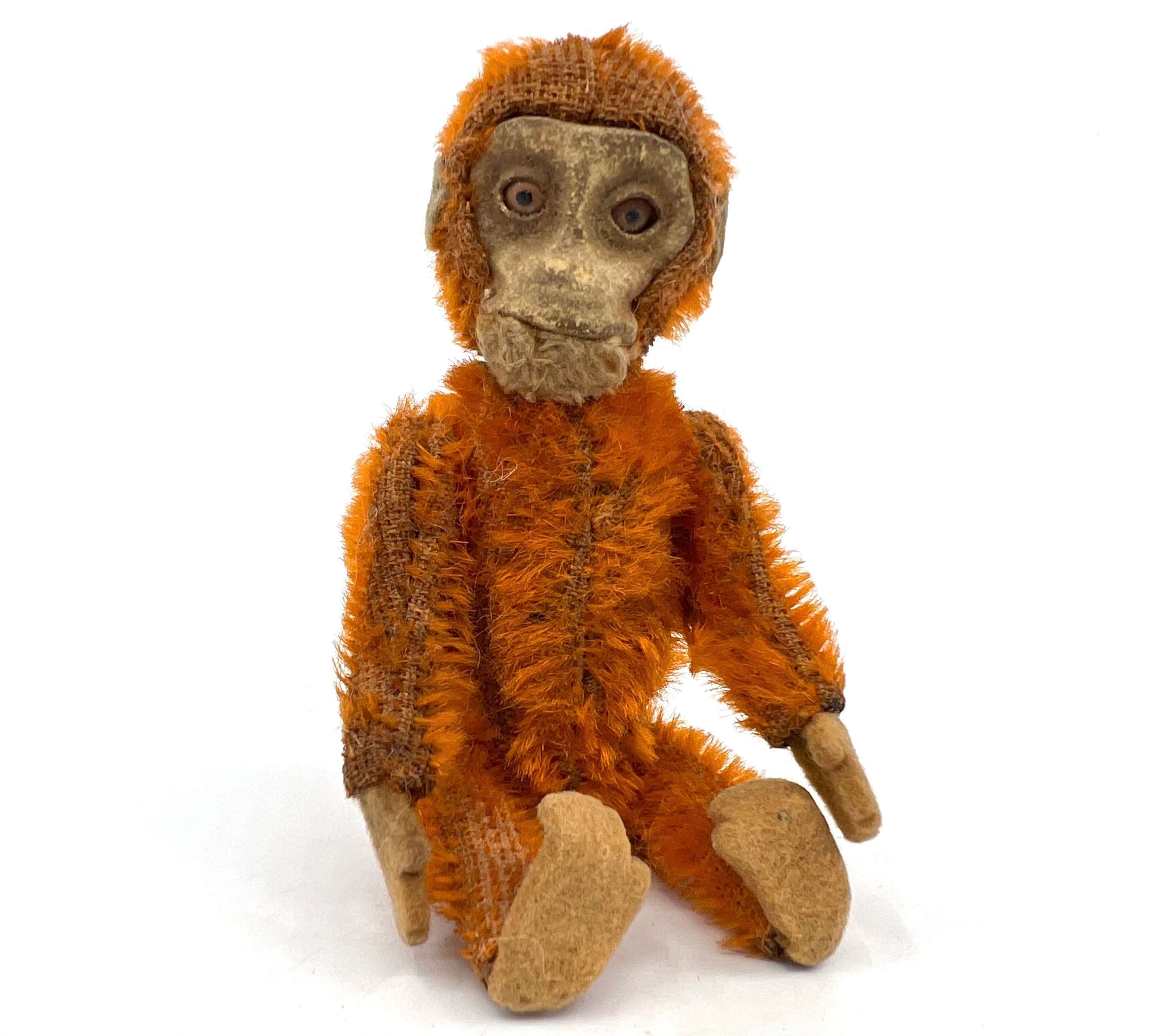 Schuco Germany Monkey Perfume Miniature Cinnamon Mohair Plush Jointed ...