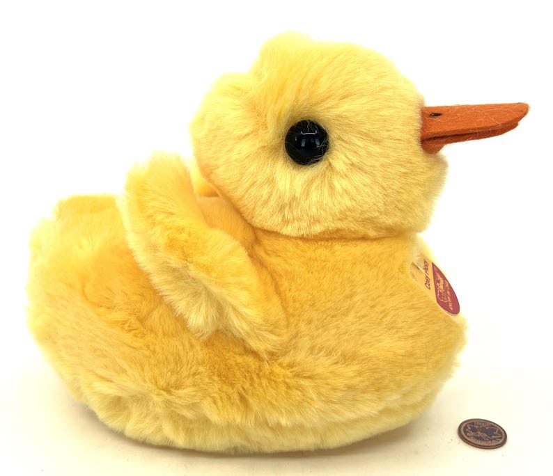 Steiff Cosy Piccy Duck Yellow Plush 1996 NEW 18 Cm 7 in ID Button and ...