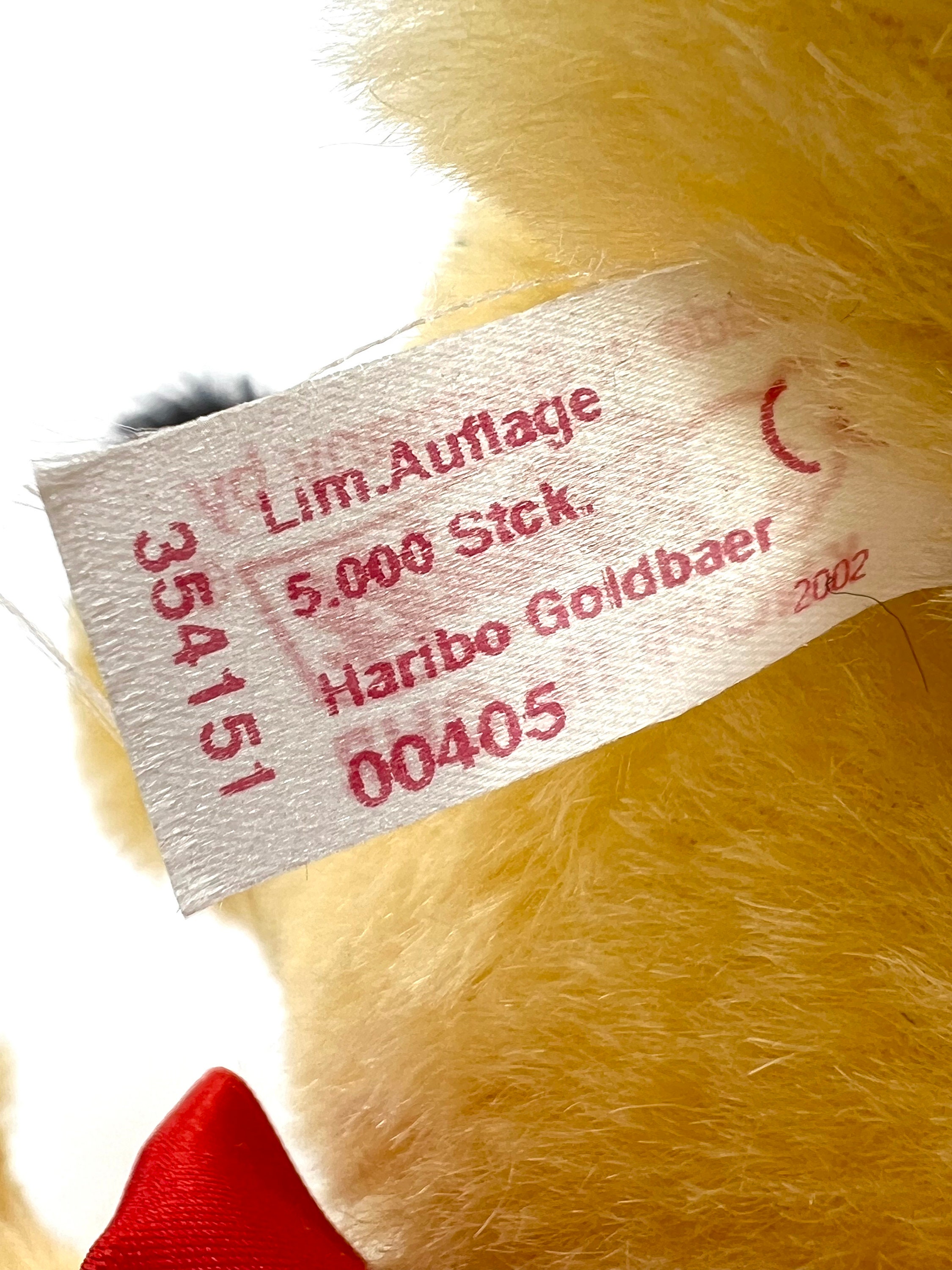 Steiff Haribo Gold Bear Mascot 2002 Mohair Plush Teddy Limited Edition ...