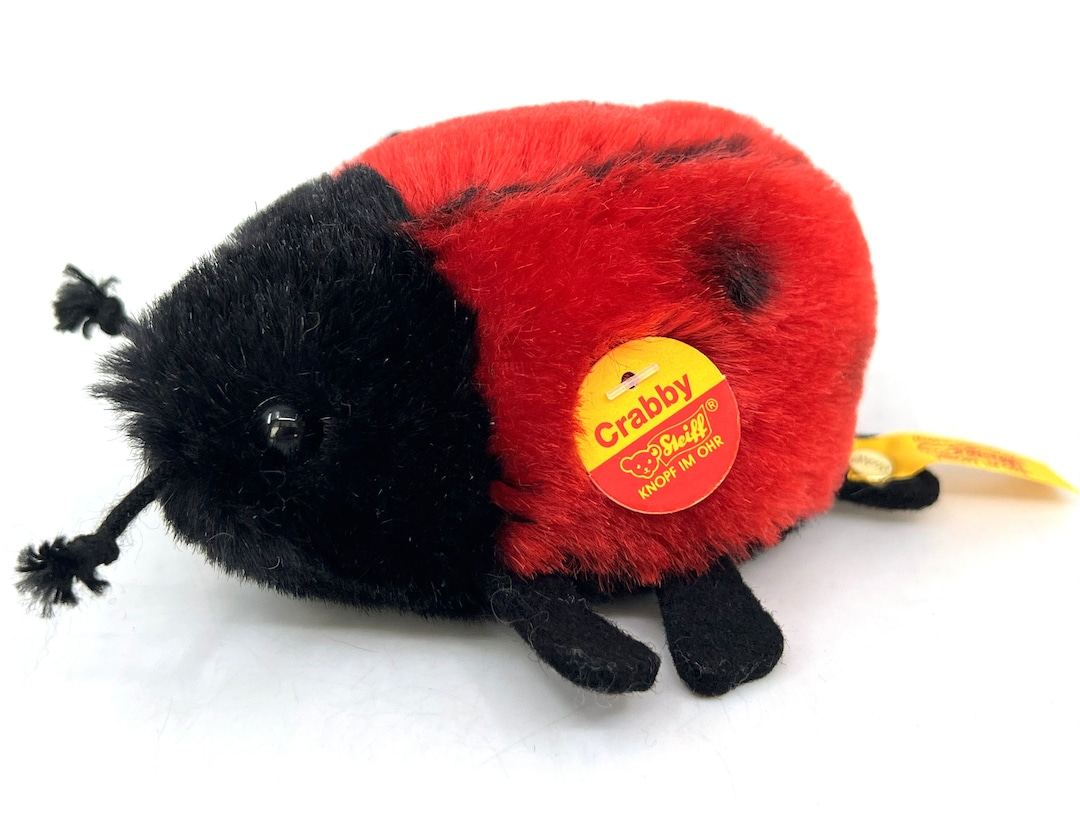 Steiff Crabby Ladybug 2003 Mohair Plush Ladybird ID Button and Tags 10 ...