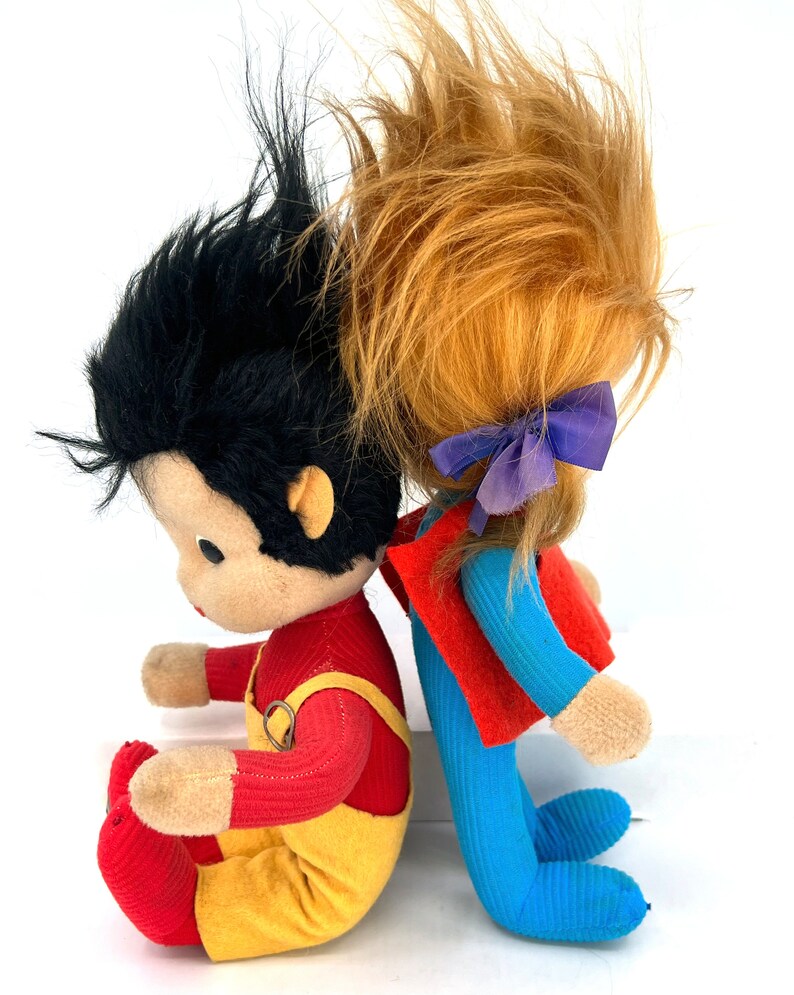 Schuco Doll Pair Patsy Girl Pit Boy Bigo Bello Dralon Plush and Fabric ...
