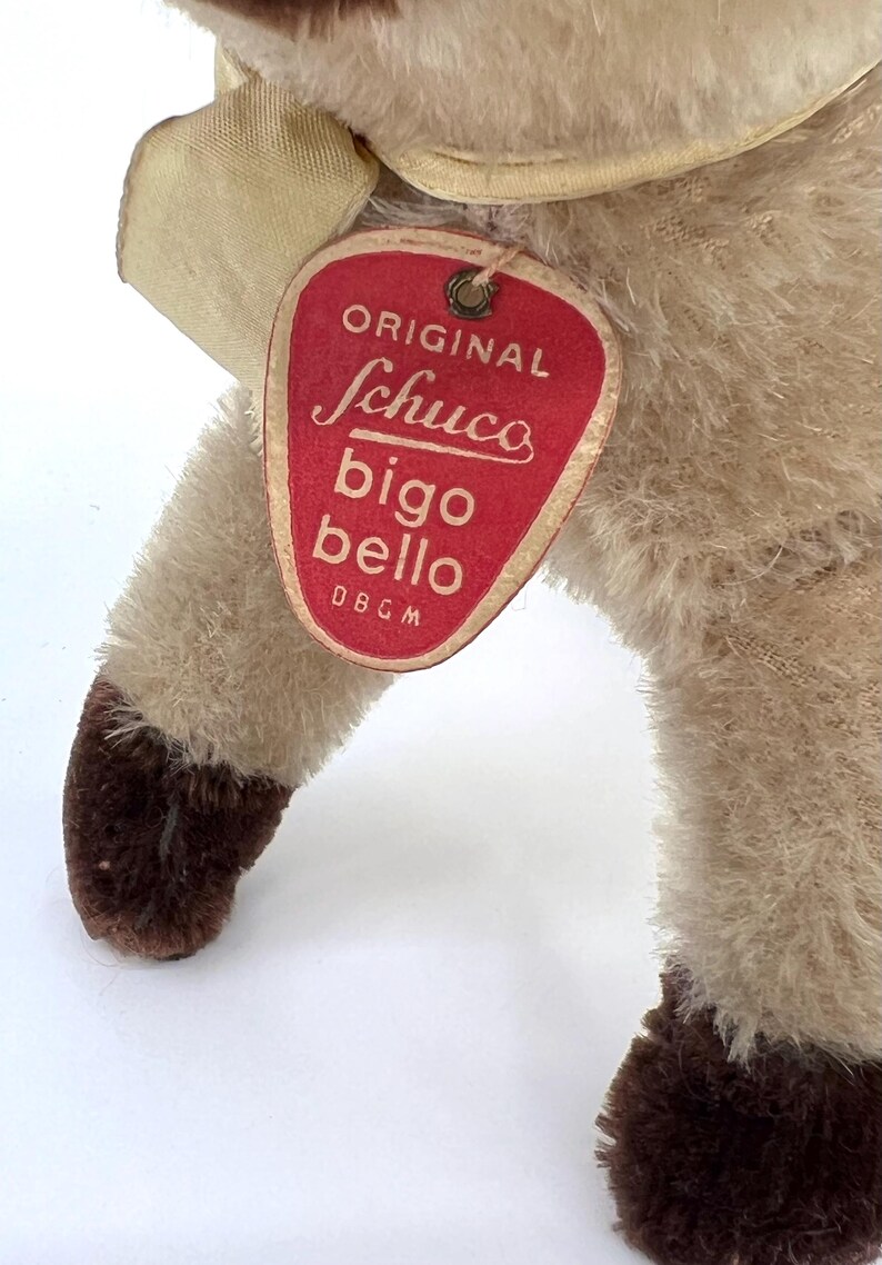 Schuco Simi Siamese Cat 1961 Squeaker ID Tag Mohair Plush Bigo Bello 22 ...
