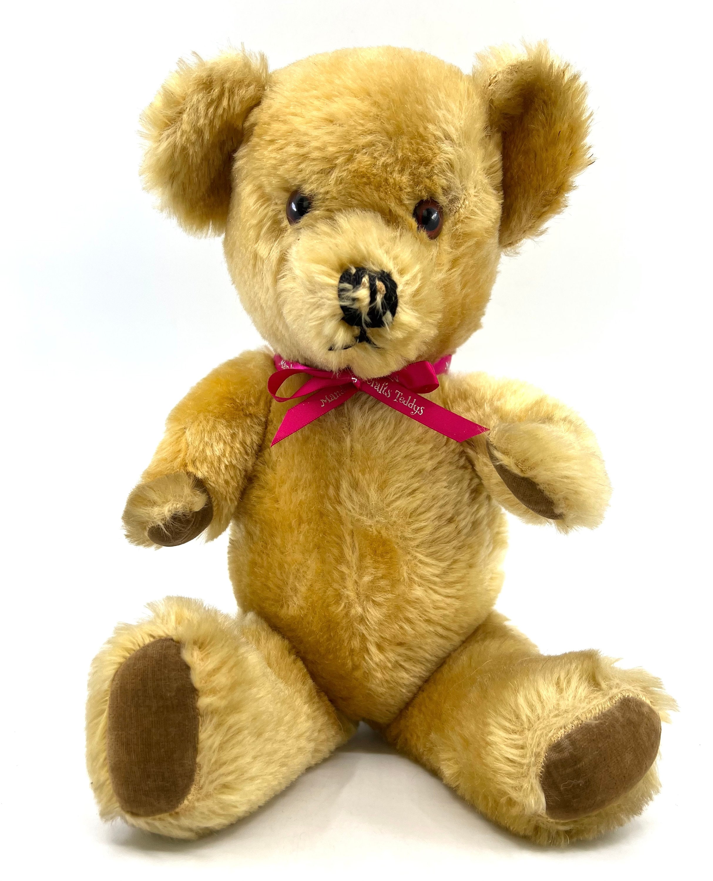 Lefray England Gold Mohair Plush Teddy Bear 1950s Seam Tag 41cm 16 ...