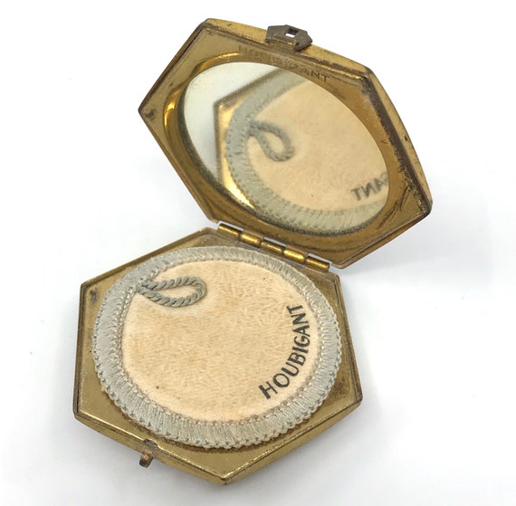 Art Deco Houbigant Ladies Pressed Powder Compact Icon… - Gem