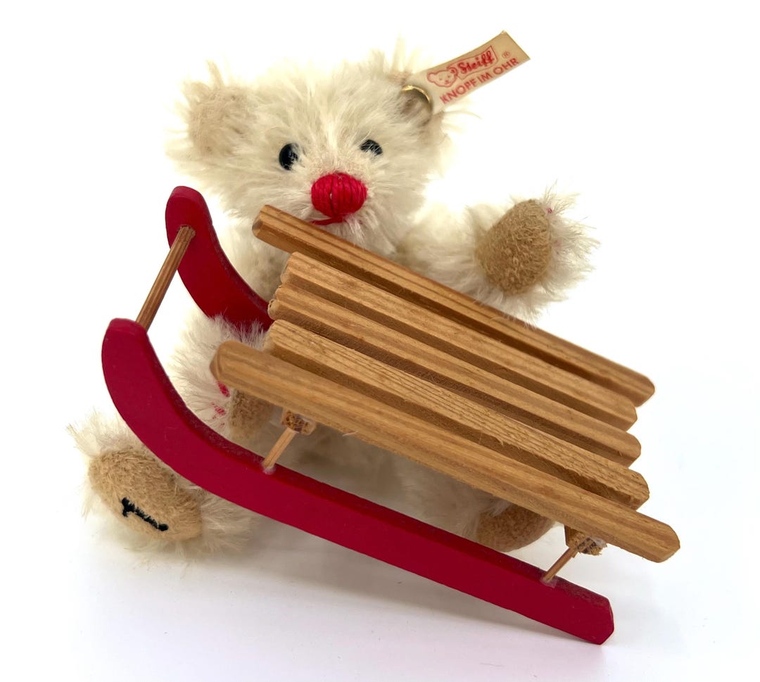 Steiff Calendar January Mini Teddy Bear 2001 Mohair Limited Edition ...