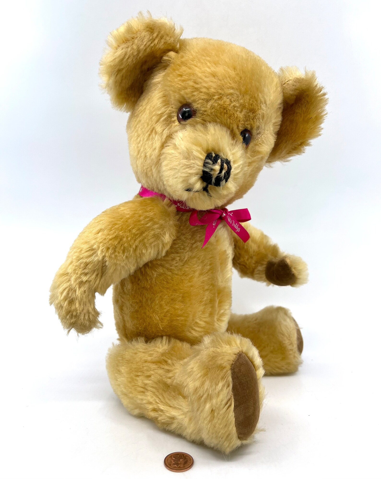 Lefray England Gold Mohair Plush Teddy Bear 1950s Seam Tag 41cm 16 ...