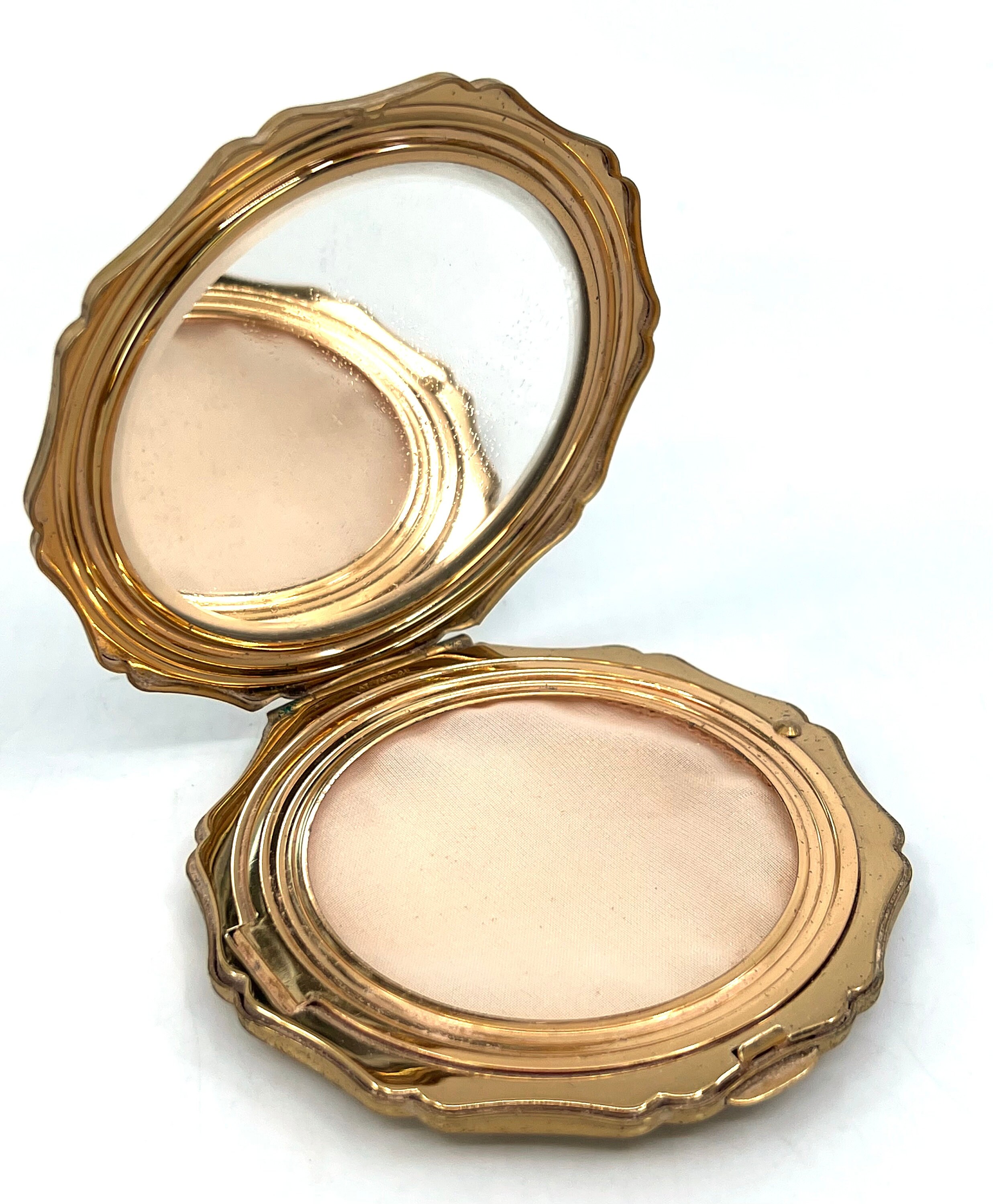 Stratton Powder Compact 1960s Enamel Persian Floral Convertible Sifter ...