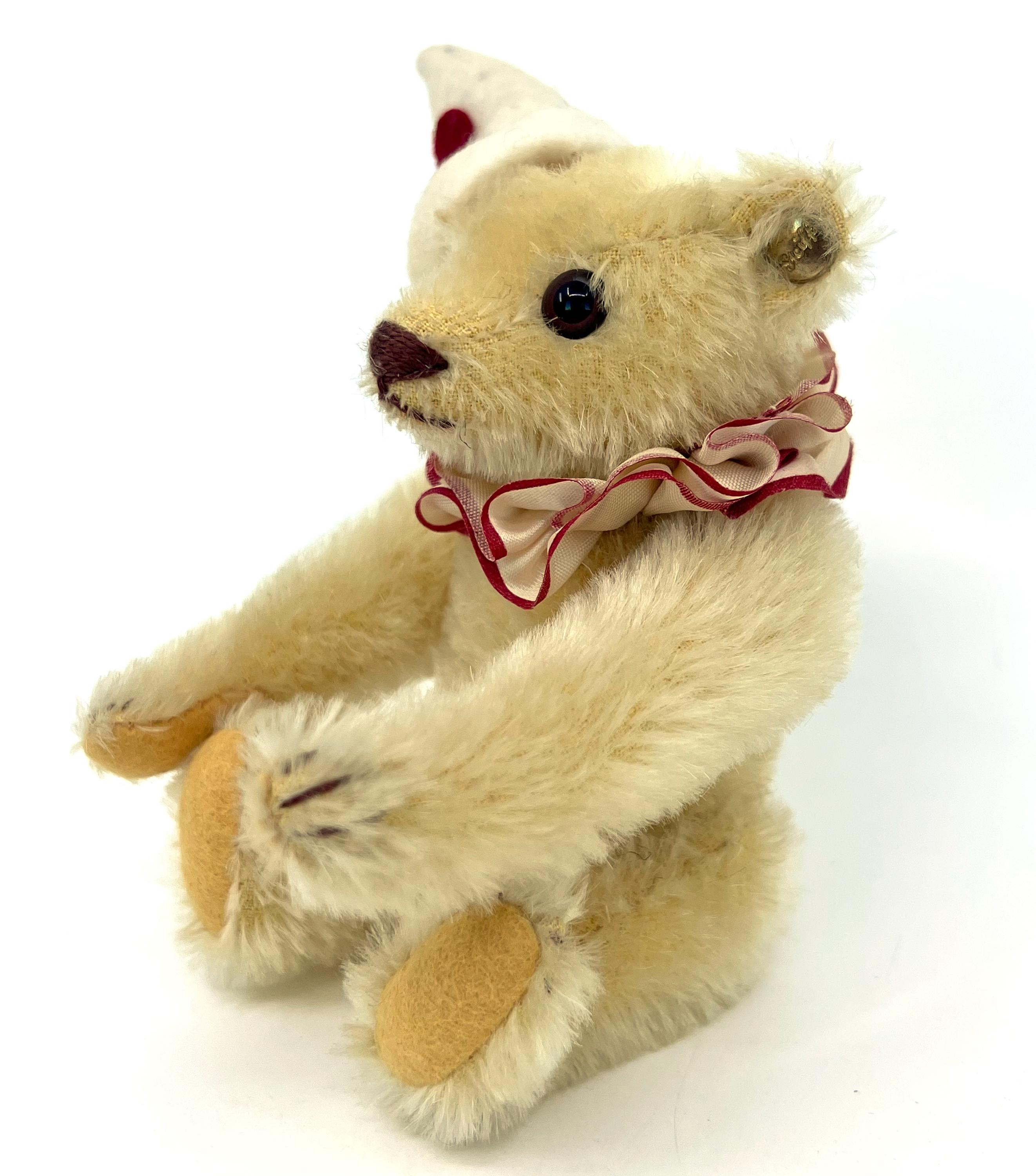 Steiff Teddy Clown Bear Historic Miniature 1926 Replica ID Button 16 Cm ...