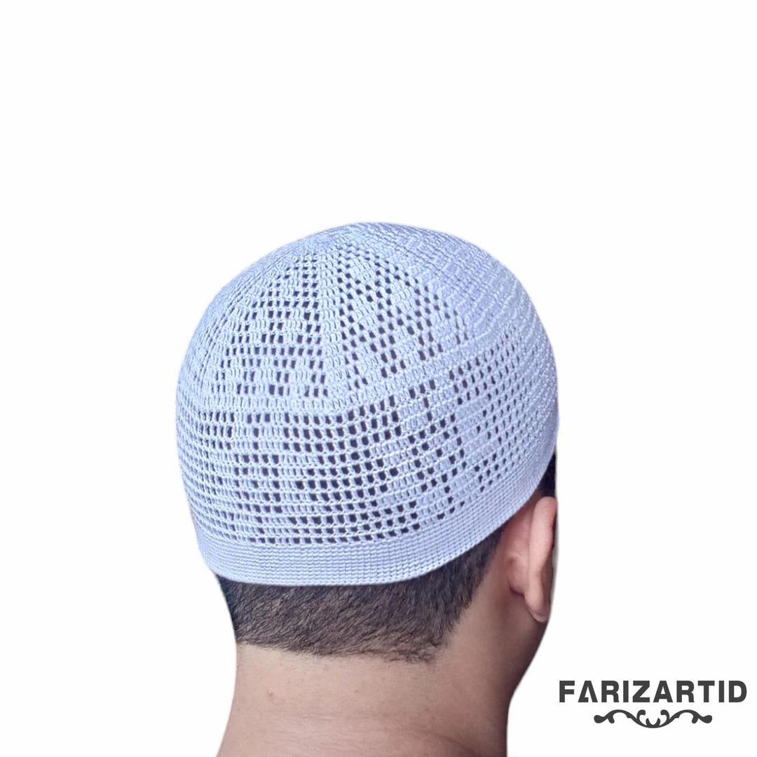 Authentic Madinah Knitted Muslim Cap by Al Muzzammil, Muslim Knit Cap ...
