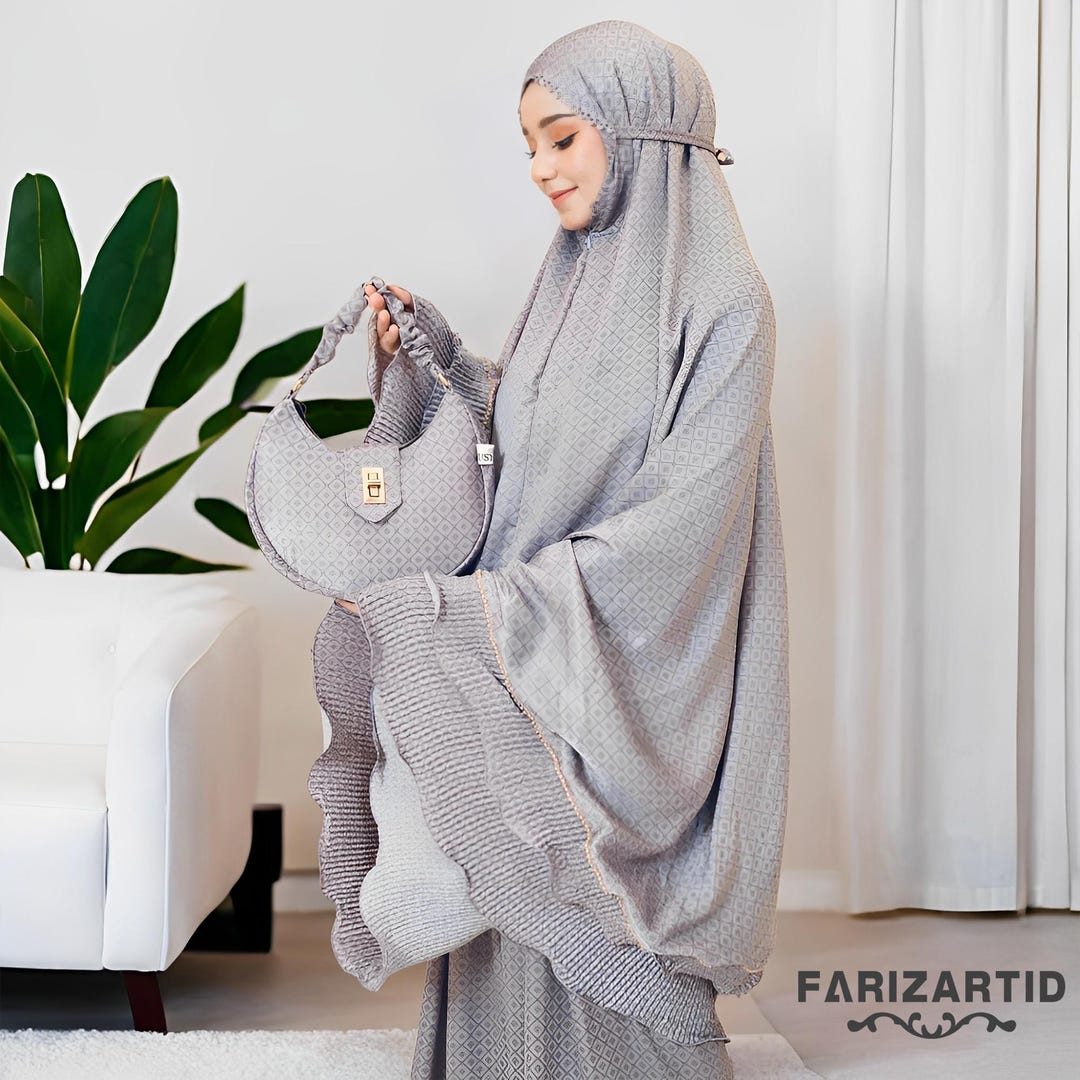 Kayla Series Adult Mukena 2in1 Santorini Silk Soft Stylish, Muslim ...