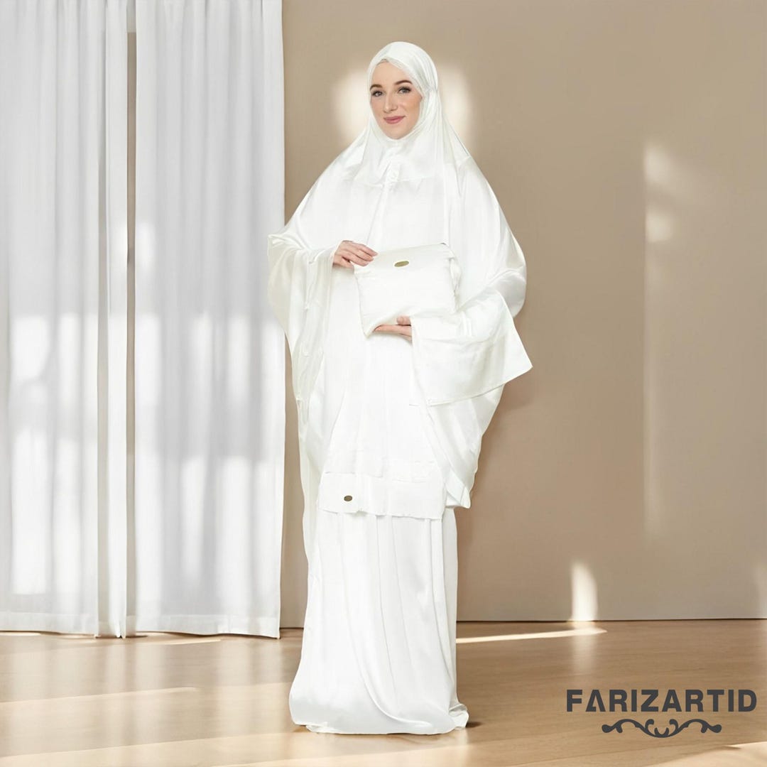 Medina Lace Series Prayer Robe Silk Luxury Prayer Robe,mukena,muslim ...