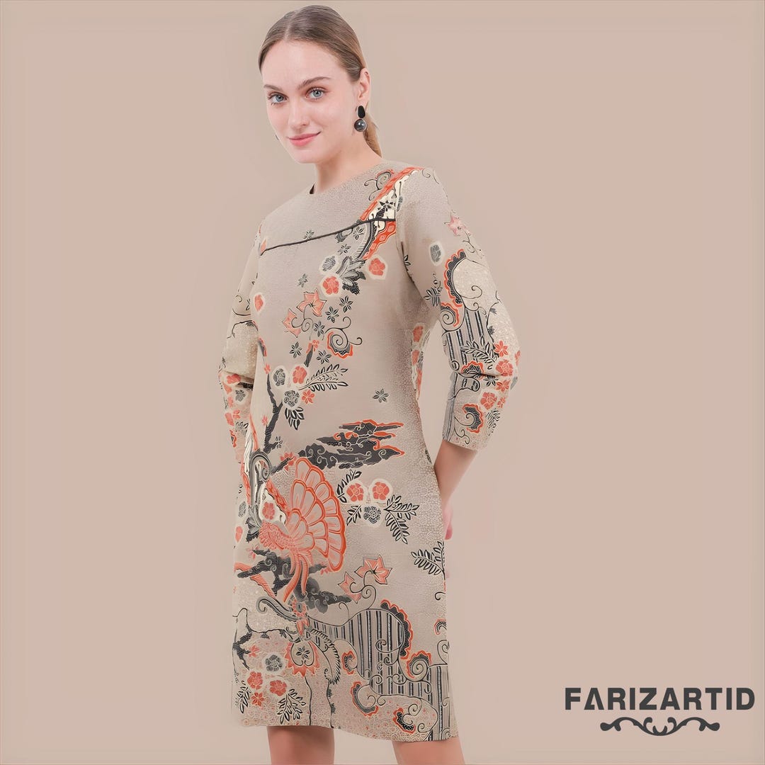 Arjuna Weda Batik Sackdress Elegant Sawat Mega Women Batik Dress, Batik ...