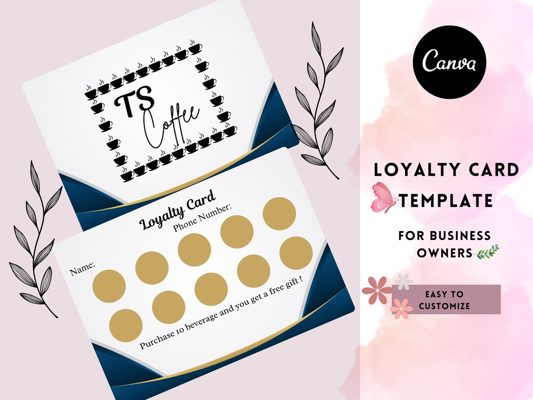Business Loyalty Card Template for Business Owners | Editable and ...