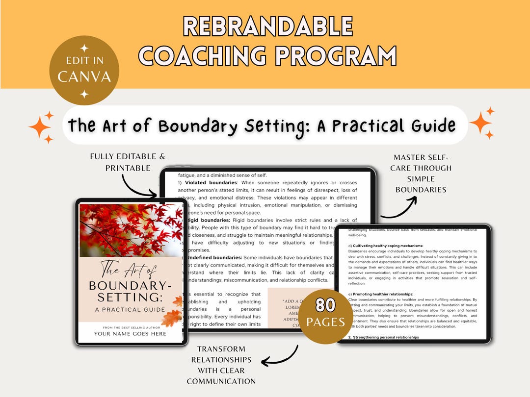 The Art of Boundary Setting Done for You Ebook PLR Guide for Boundary ...