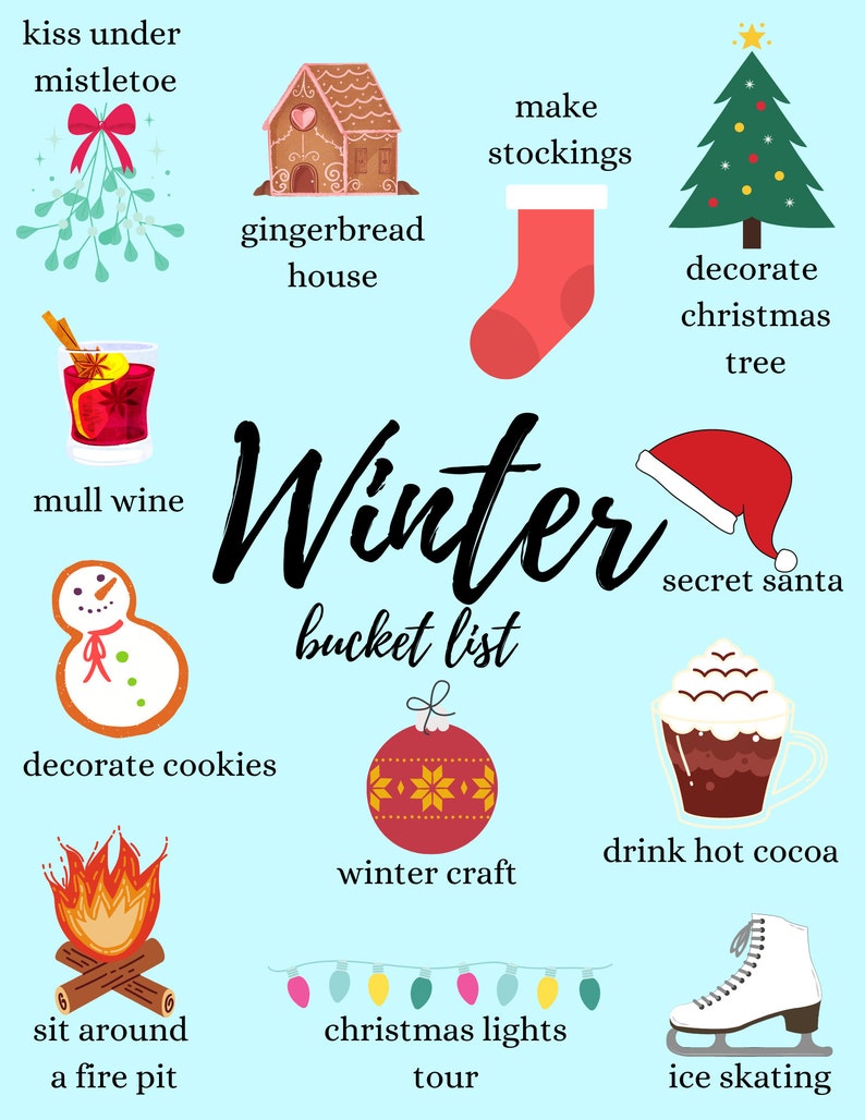 Winter Bucket List - Etsy