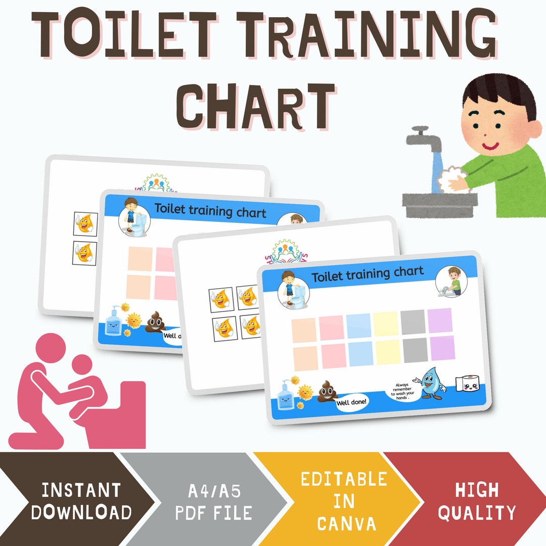 Toilet Training Potty Chart Communication Visual Board Flash Cards ...