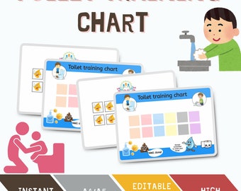Toilet Training Potty Chart Communication Visual Board Flash Cards ...