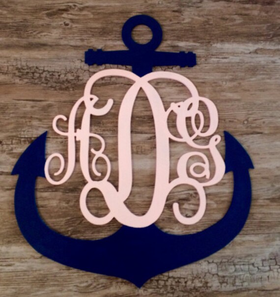 Custom Hand Painted Wood Triple Wooden Anchor Wooden Wood | Etsy