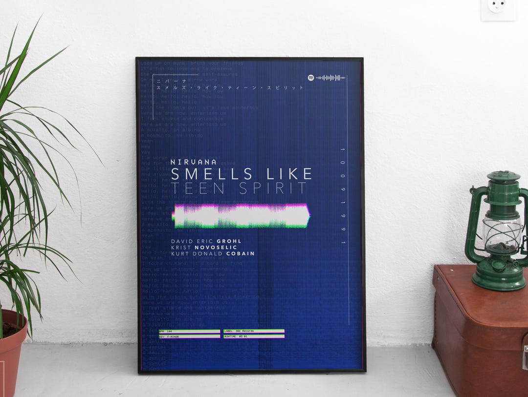 Personalised Interactive Song Soundwave Poster Custom Music Print With ...