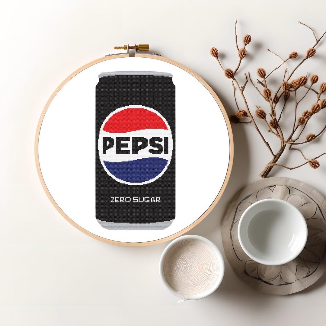 Pepsi Zero Cross Stitch Pattern, Instant Download - Etsy