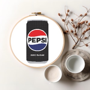Pepsi Zero Cross Stitch Pattern, Instant Download - Etsy
