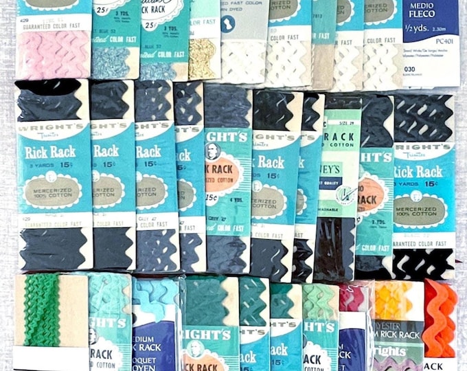 Lot of 30 Vintage Rick Rack Packages in A Variety of Colors - Etsy
