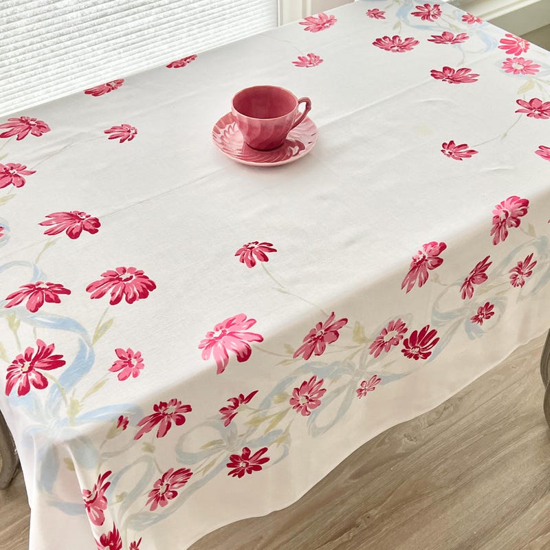 Pink Tablecloth - Etsy