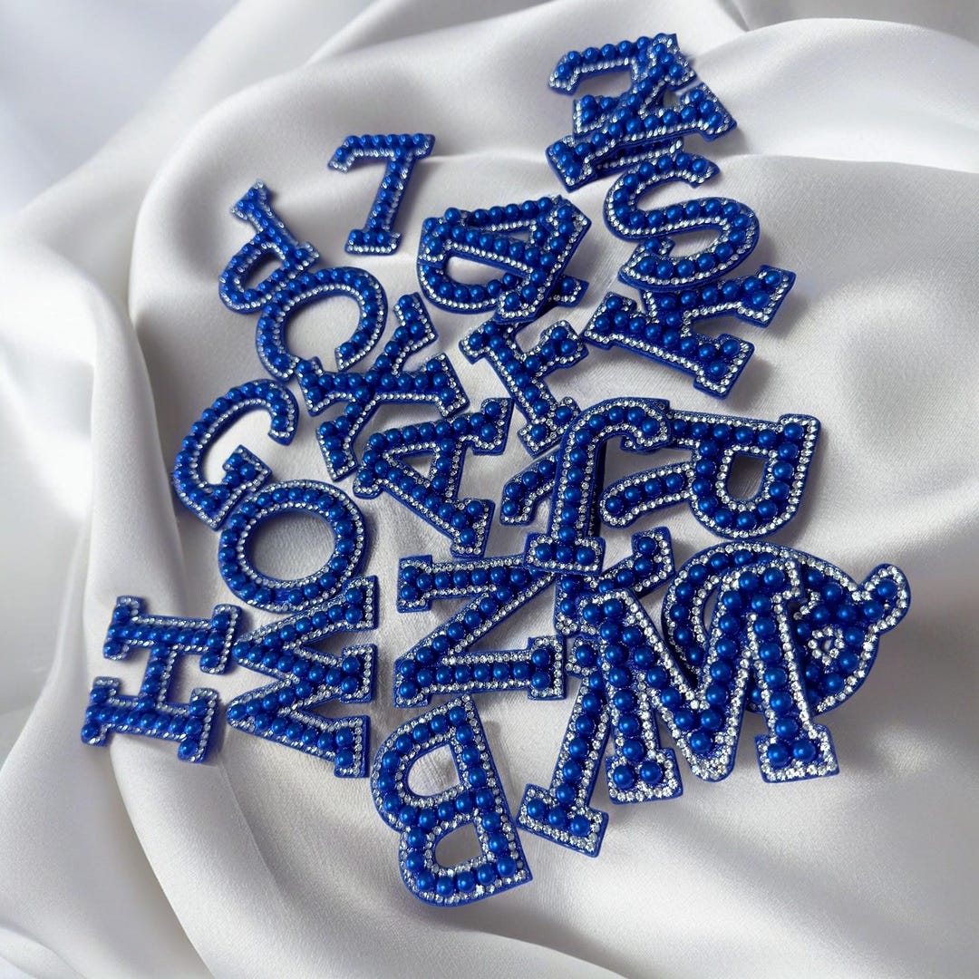 Alphabet Letter,glue on Pearl Letter Patch,pearl Patch Letters ...