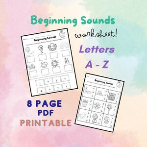 DIGITAL - Beginning Sounds Printable Worksheet - Digital Phonics ...