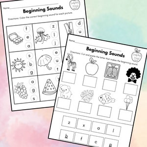 DIGITAL - Beginning Sounds Printable Worksheet - Digital Phonics ...