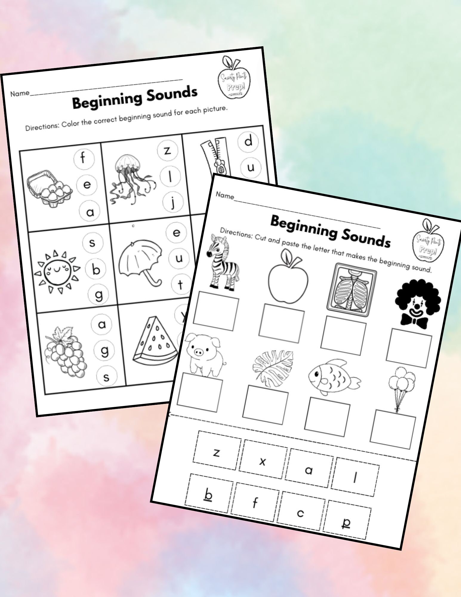 DIGITAL - Beginning Sounds Printable Worksheet - Digital Phonics ...