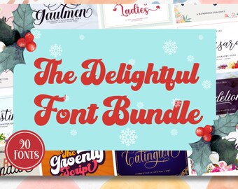Main Script Font Bundle, Display Font, Cricut Font, Vintage Font, Baby Font, Retro Font - Etsy