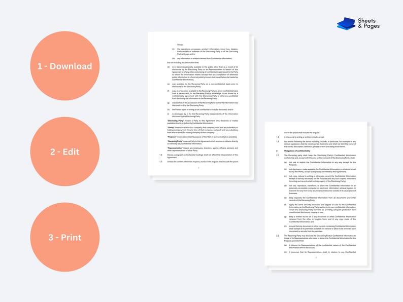 Non-disclosure Agreement NDA Template - Etsy Canada