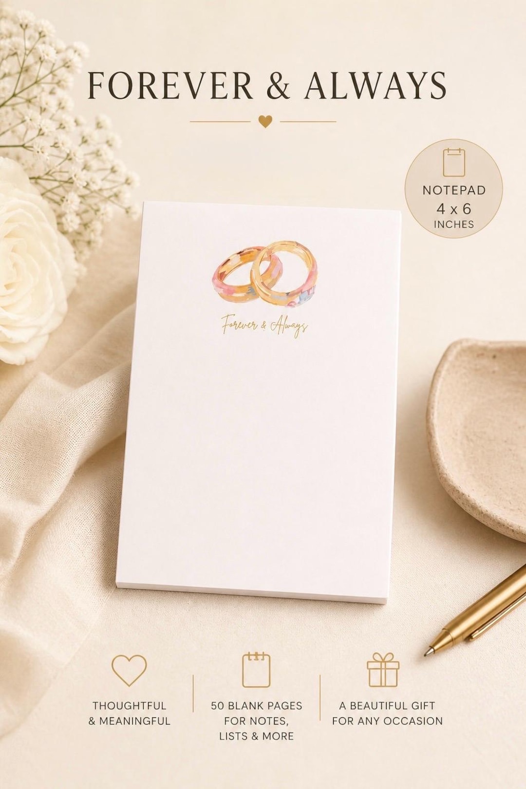 Bridal Shower Gift Notepad, Wedding Planning Checklist Notepad ...