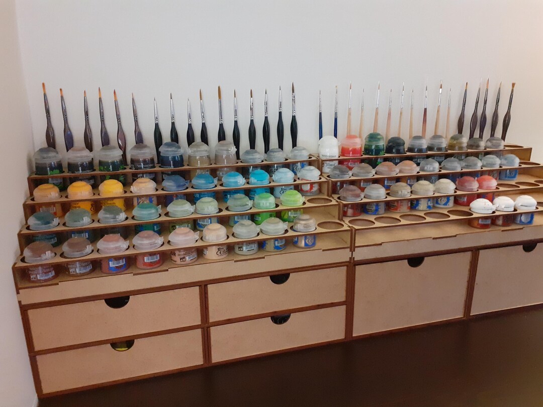 Hobbyglory Desk Storage for 80 Citadel Paints - Warhammer Old World 40K ...