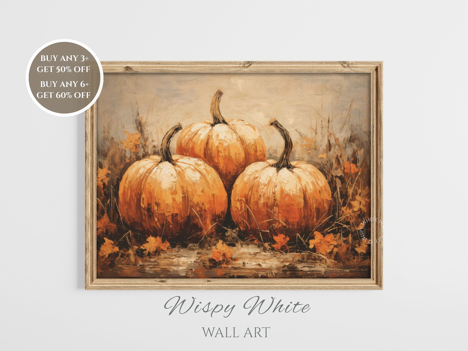 Rustic Fall Pumpkin Digital Download Print Vintage Style Autumn Decor ...