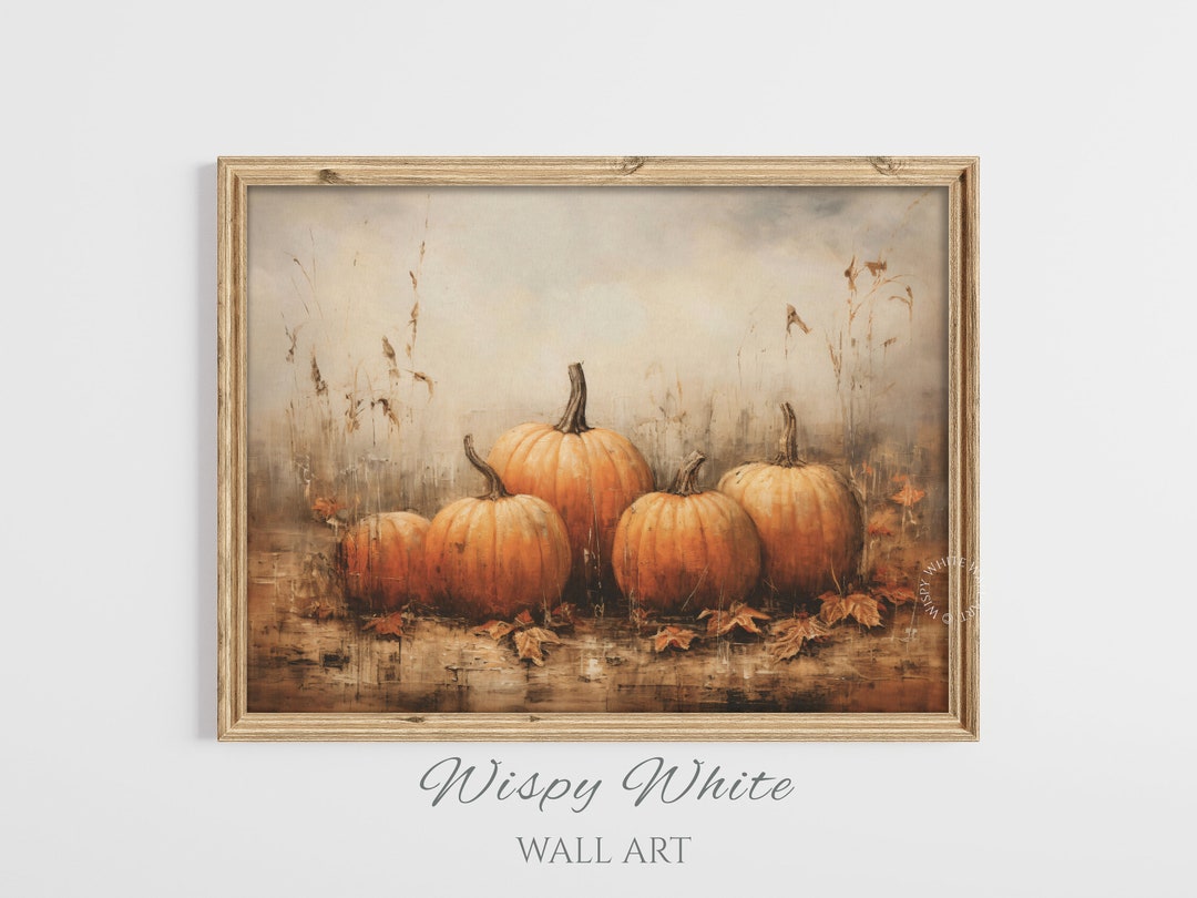 Rustic Autumn Pumpkin Digital Download Print Printable Fall Art Vintage ...