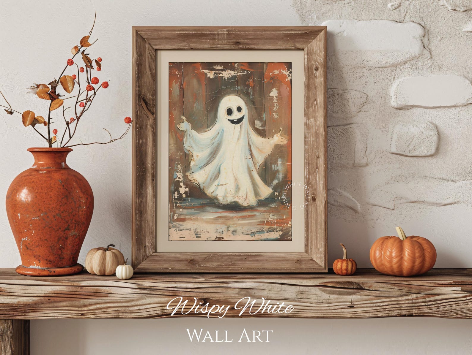 Printable Cute Halloween Ghost | Vintage Halloween Digital Download ...
