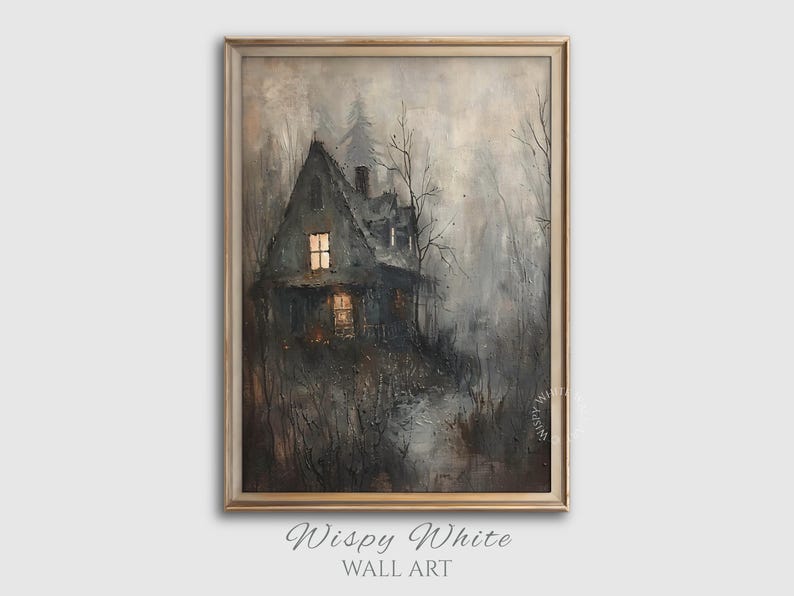 Printable Haunted House Halloween Gift | Vintage Digital Download Print ...
