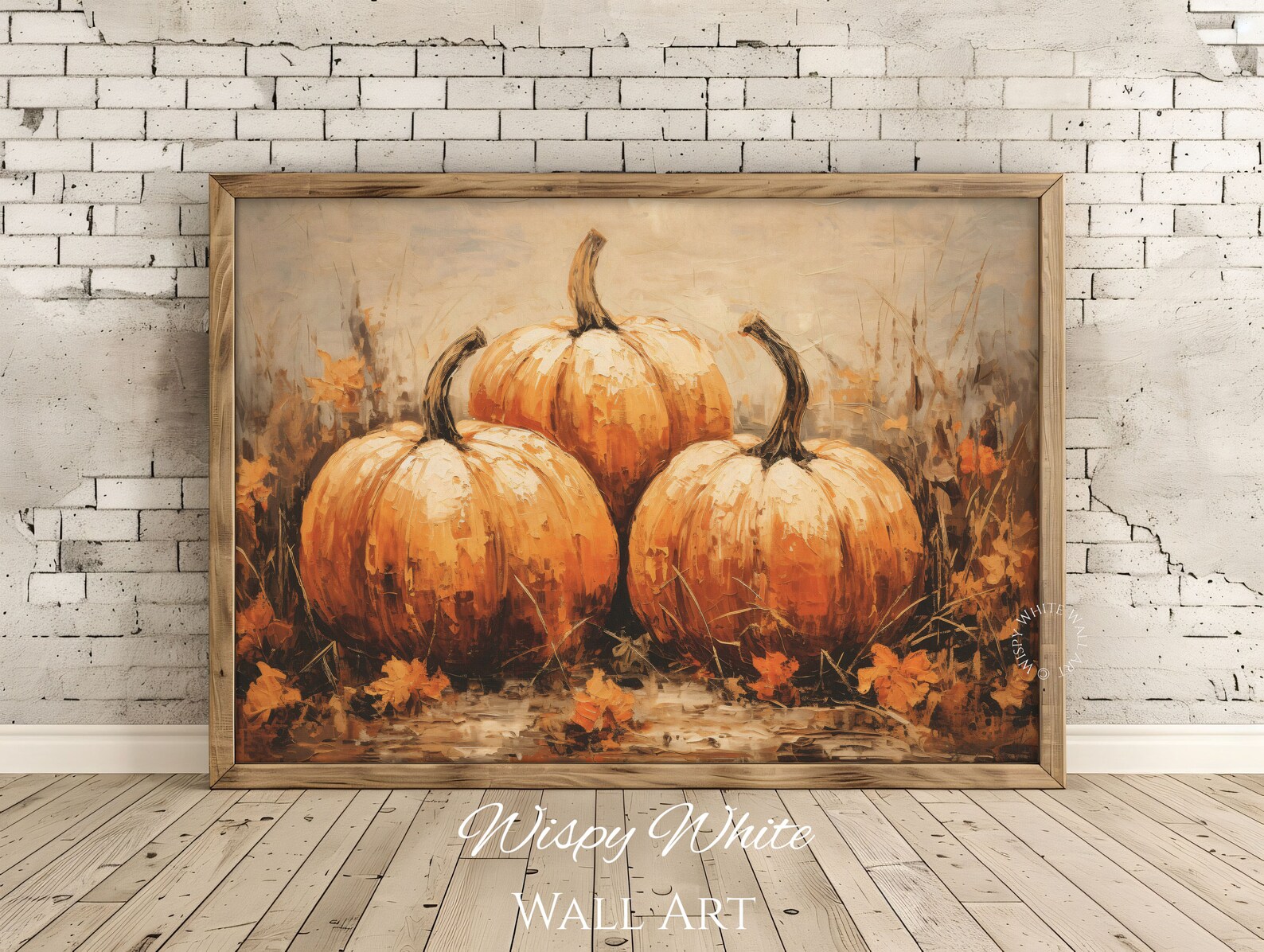 Rustic Fall Pumpkin Digital Download Print Vintage Style Autumn Decor ...