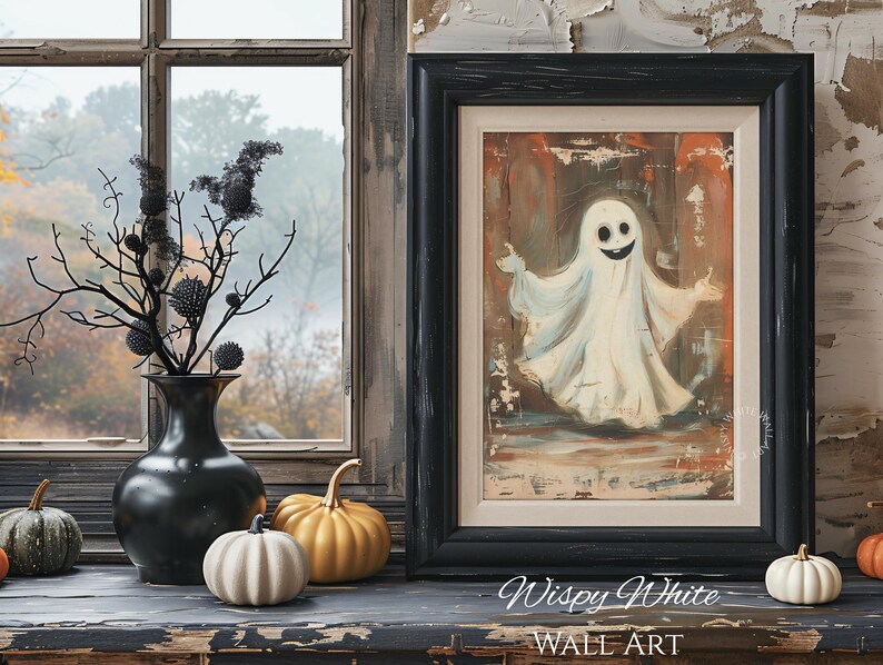 Printable Cute Halloween Ghost Vintage Halloween Digital Download ...