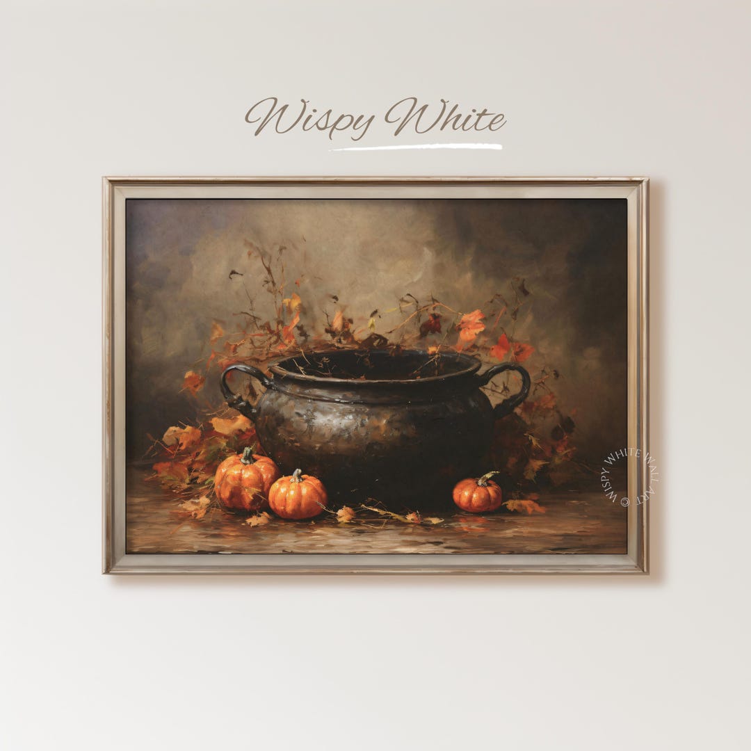 Printable Halloween Witch Cauldron Wall Art | Digital Download Print ...