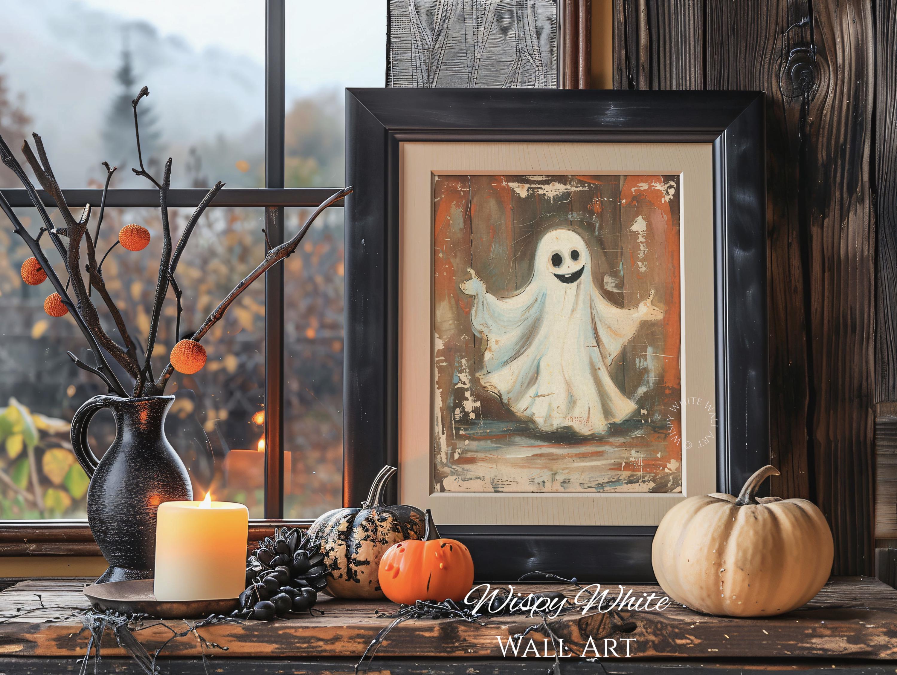 Printable Cute Halloween Ghost | Vintage Halloween Digital Download ...