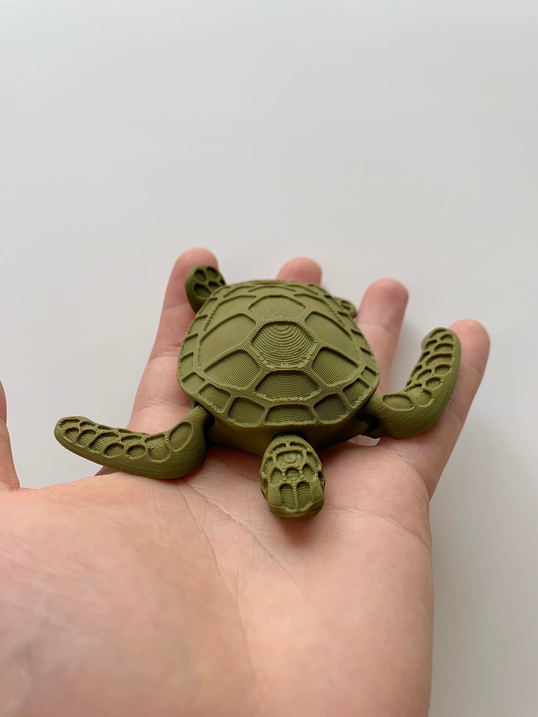 Articulated 3D Printed Sea Turtle Fidget Toy Eco-friendly Marine Life ...